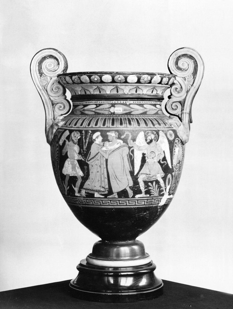 Red-figure amphora depicting the parting of Alcestis and Admetus
